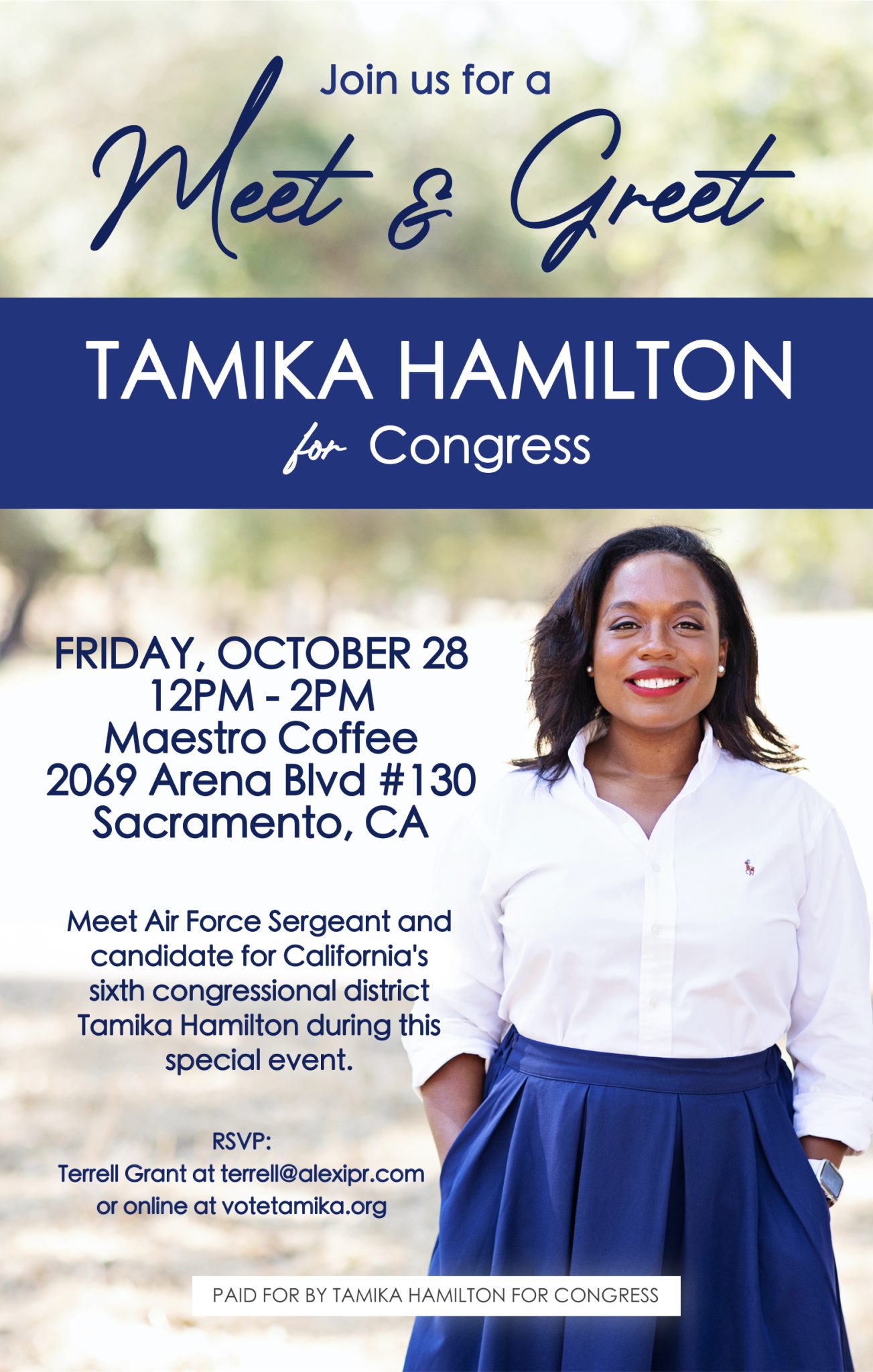 Meet & Greet at Maestro Coffee - Tamika Hamilton for Congress